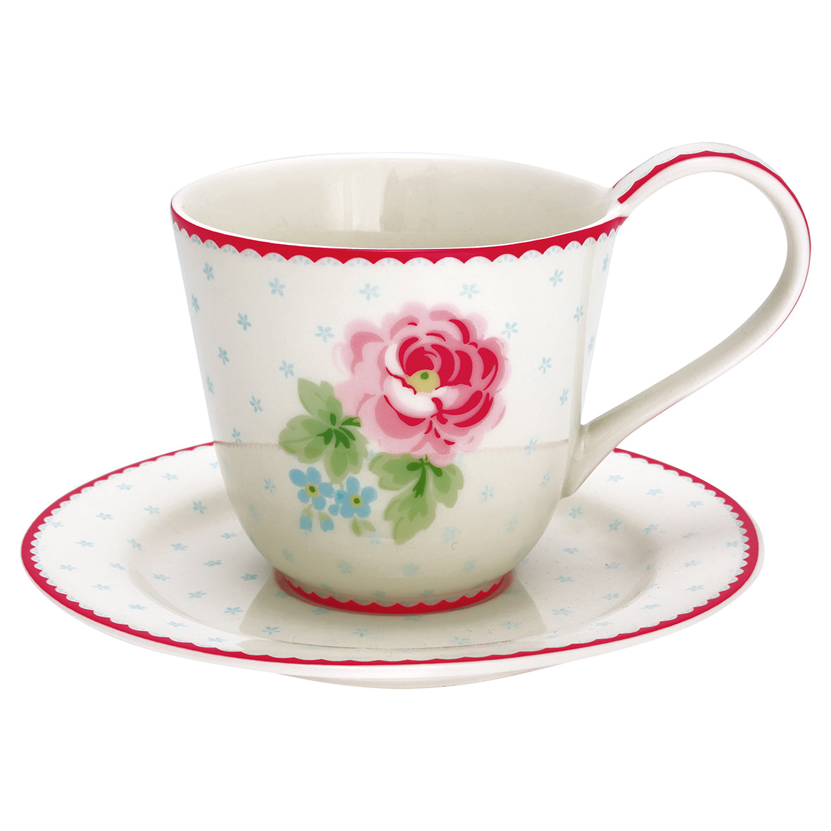 GreenGate Stoneware Cup and Saucer Lily White H 9 cm – Lillian's Cottage